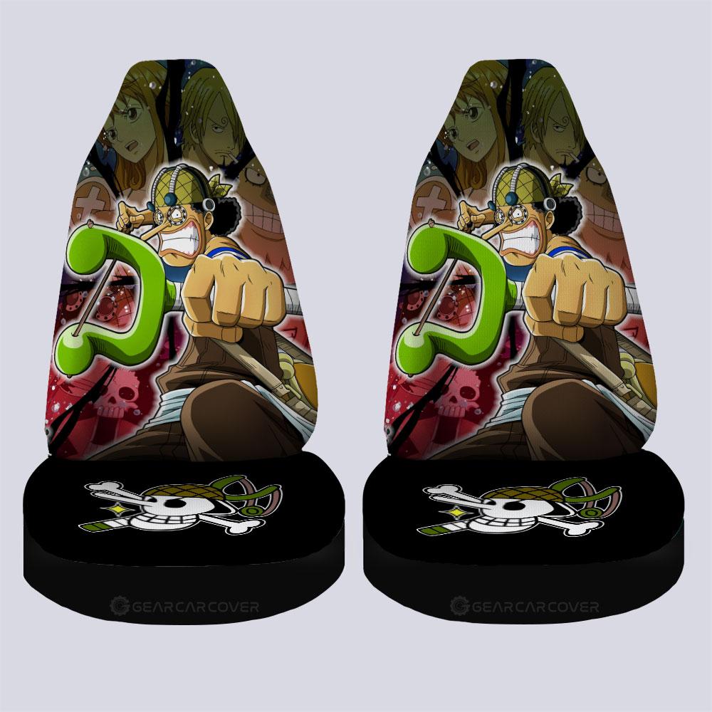 Usopp Car Seat Covers Custom One Piece Anime Car Accessories Gifts For ...